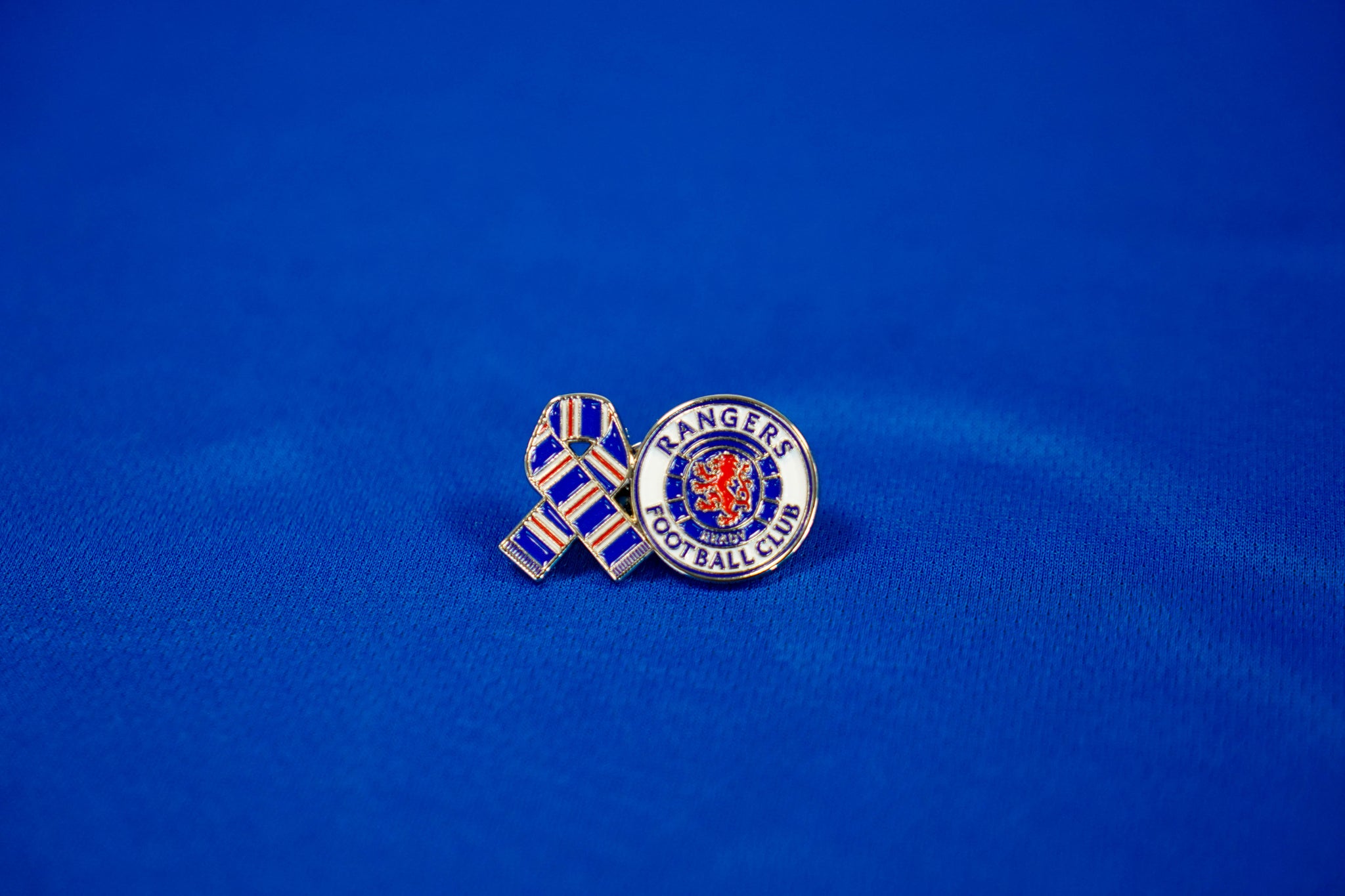 Dual Crest Rangers Charity Pin Badge – Rangers Charity Foundation Shop
